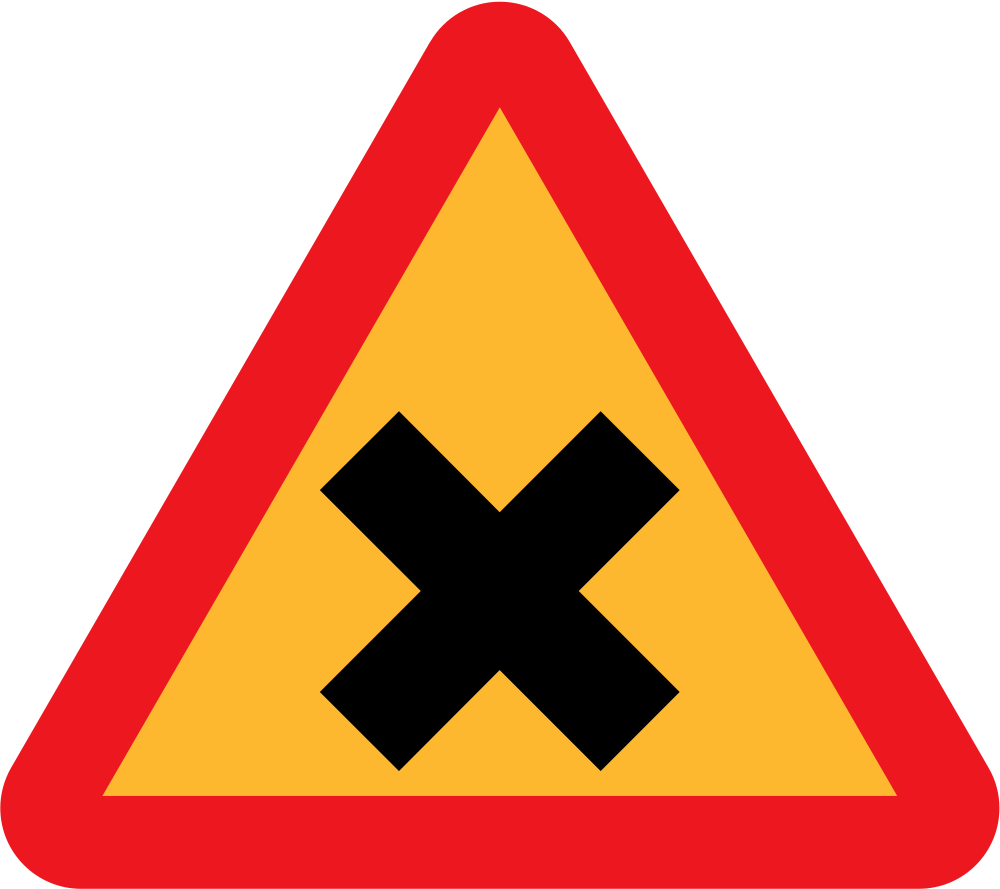OnlineLabels Clip Art Cross Road Sign OnlineLabels Clip Art Cross Road Sign